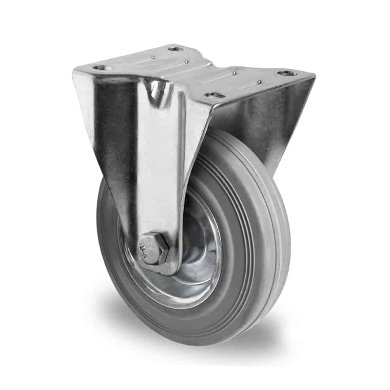 Gummihjul, Fasthjul med Platta | Industri-hjul.se